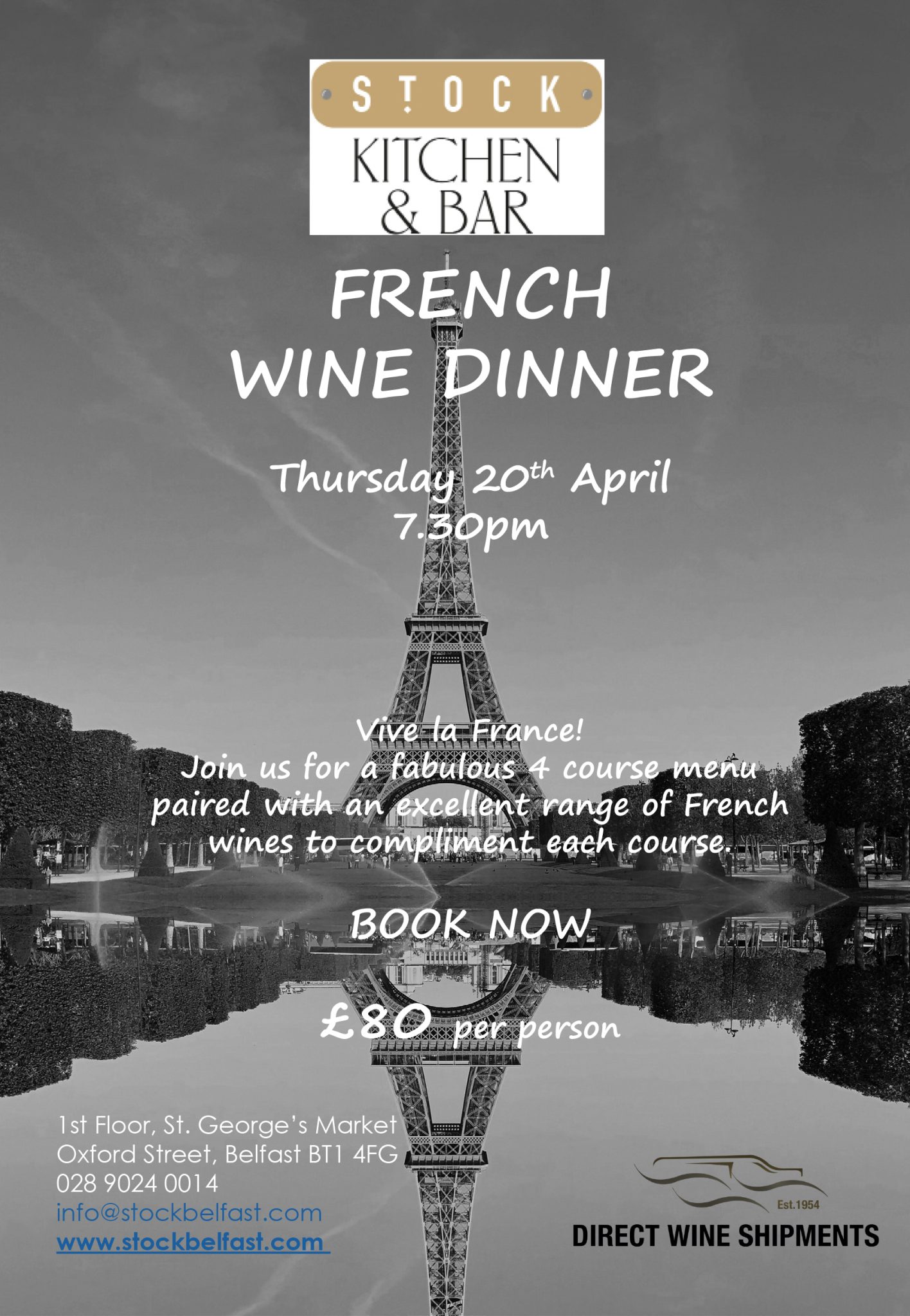 Stock – French Wine Dinner – Direct Wine Shipments